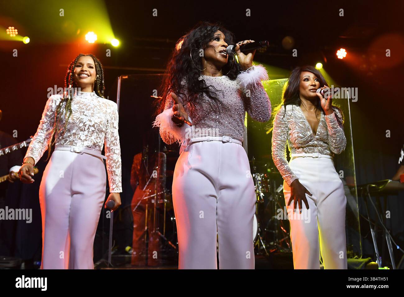 LONDON, ENGLAND - APRIL 30: Christel Lakhdar, Easther Bennett and ...
