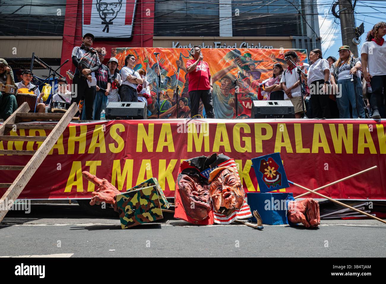 May 1, 2025, Quezon City, Quezon, Philippines: The protesters destroy ...