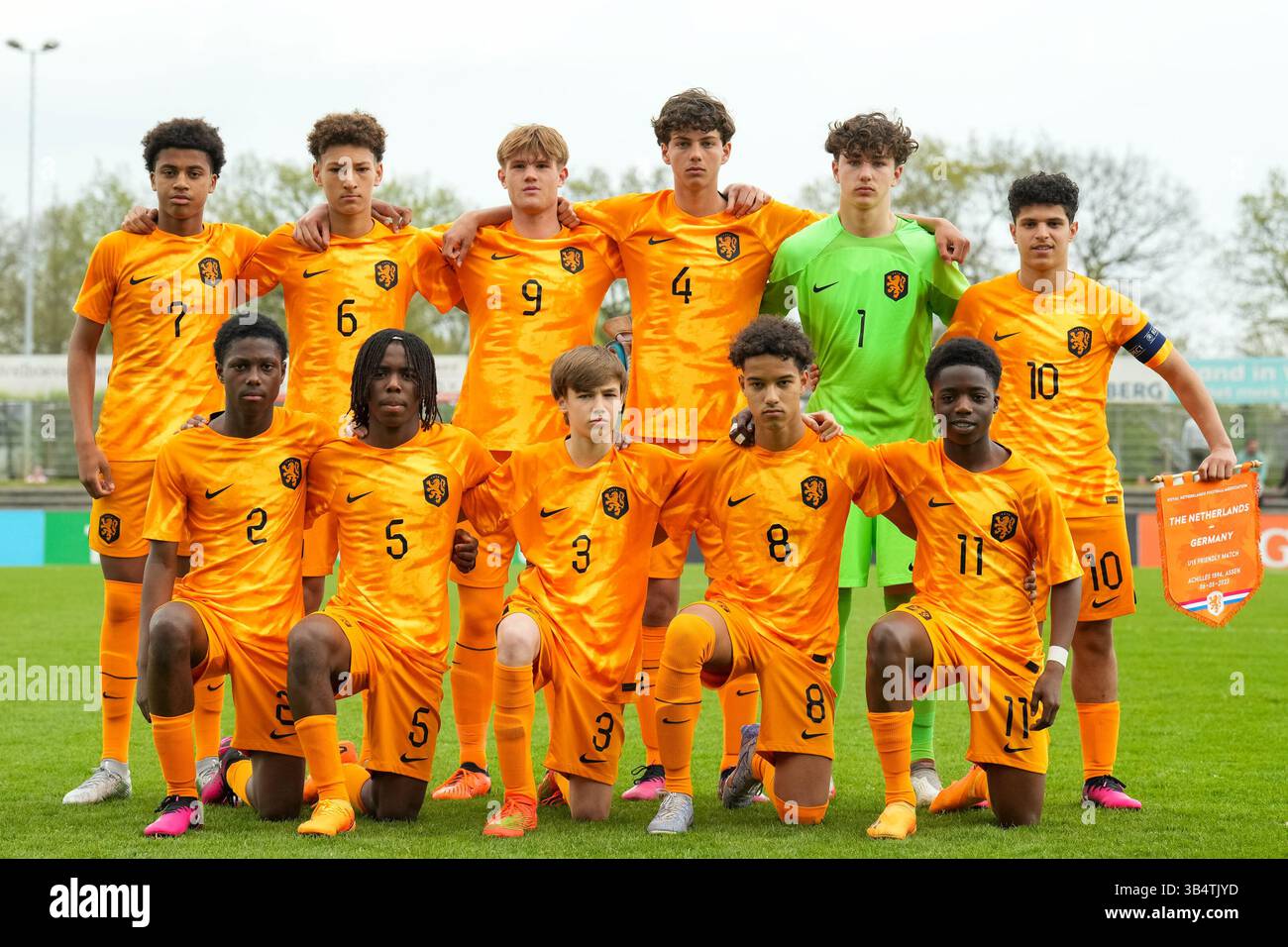 ASSEN, NETHERLANDS - MAY 6: The team of the Netherlands pose for a team ...