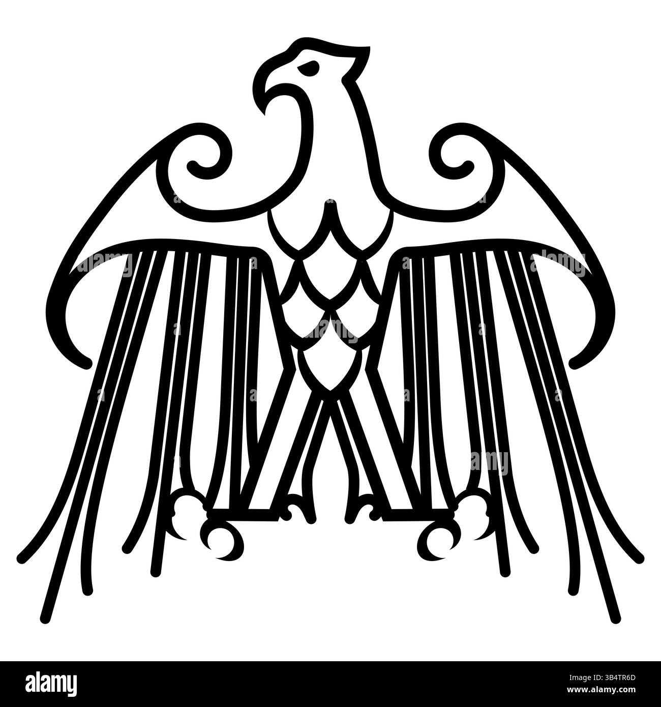 Eagle. Stylized image of an eagle with outstretched wings Stock Vector ...