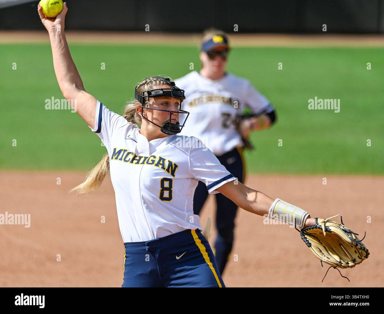 May 22, 2022: Michigan relief pitcher Alex Storako (8) enters the game ...