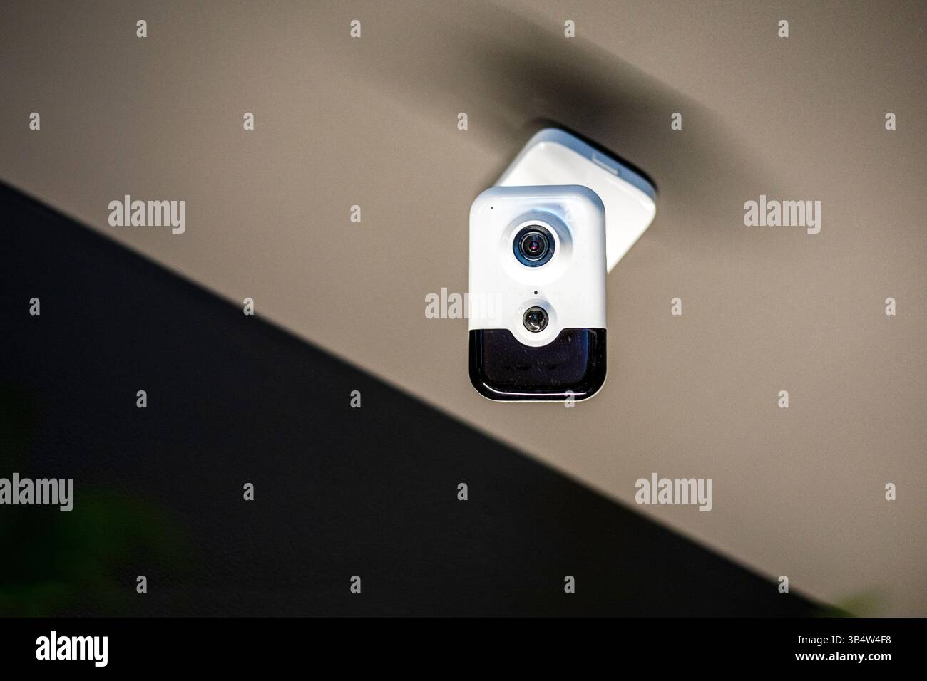 miniature functional surveillance camera in a public place. safety and ...