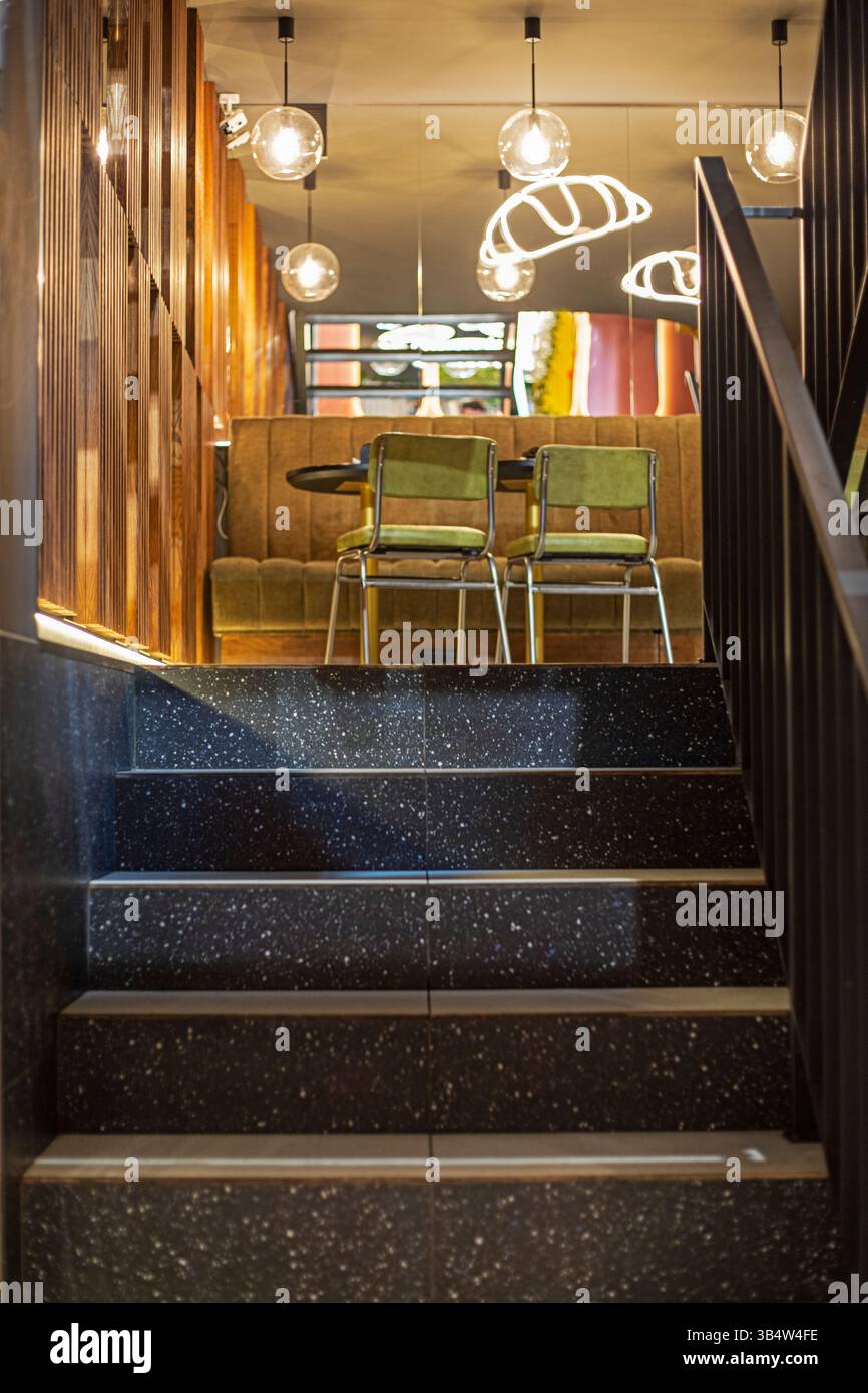 In trendy urban cafe two hi-res stock photography and images - Alamy