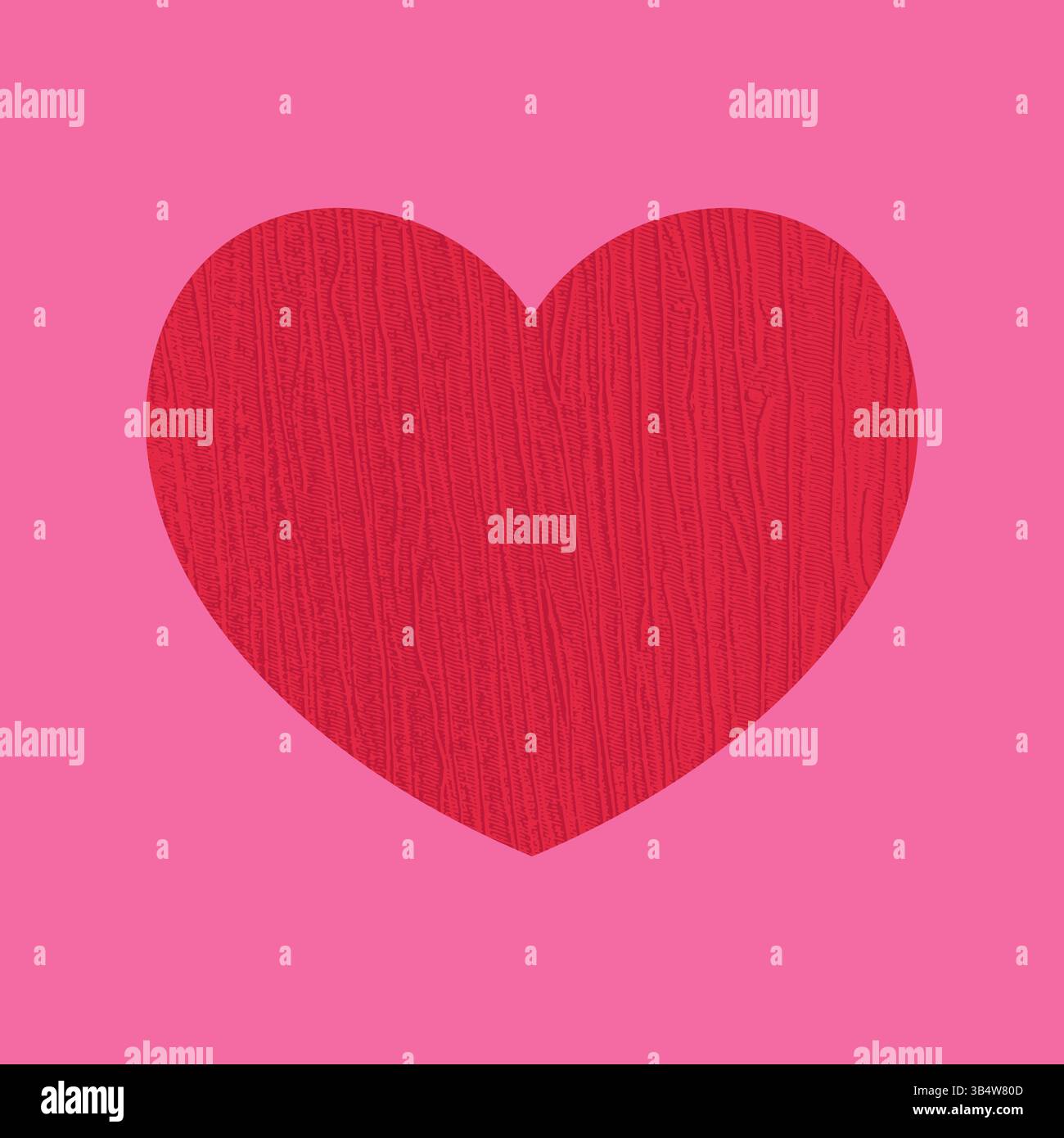 Textured red heart icon on pink background. Red heart with fabric ...