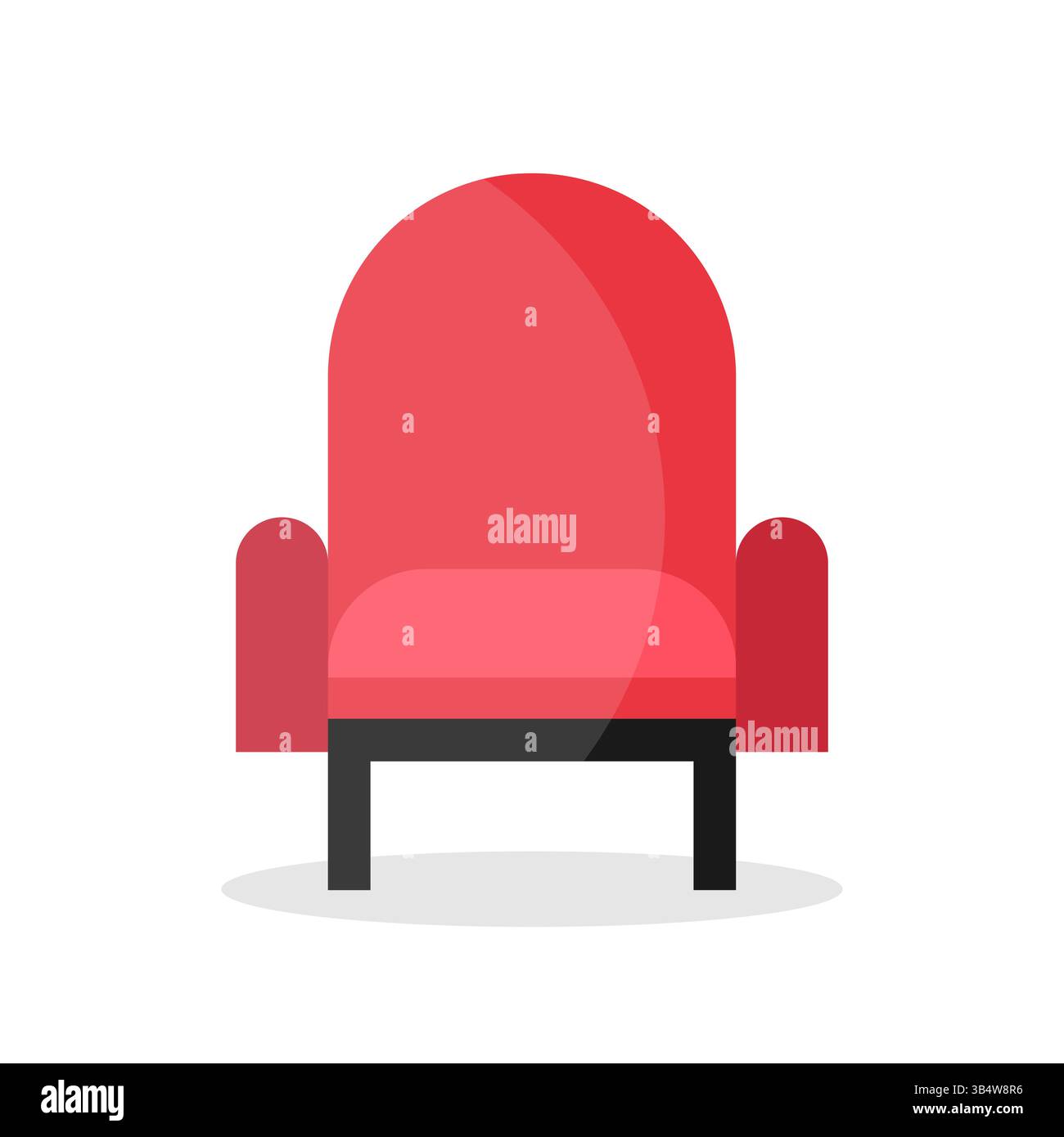 Cinema seat icon isolated on white background. Flat movie theater chair ...