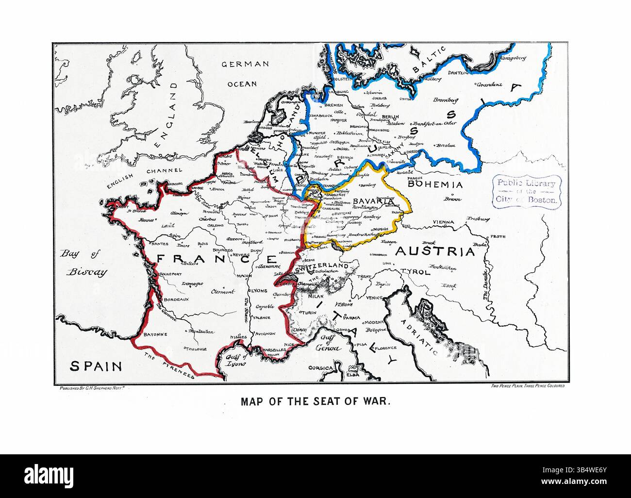 German unification war map hi-res stock photography and images - Alamy