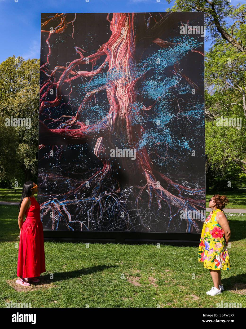 London, UK. 01st May, 2025. Kew staff and volunteers (Tilly, Josie and ...