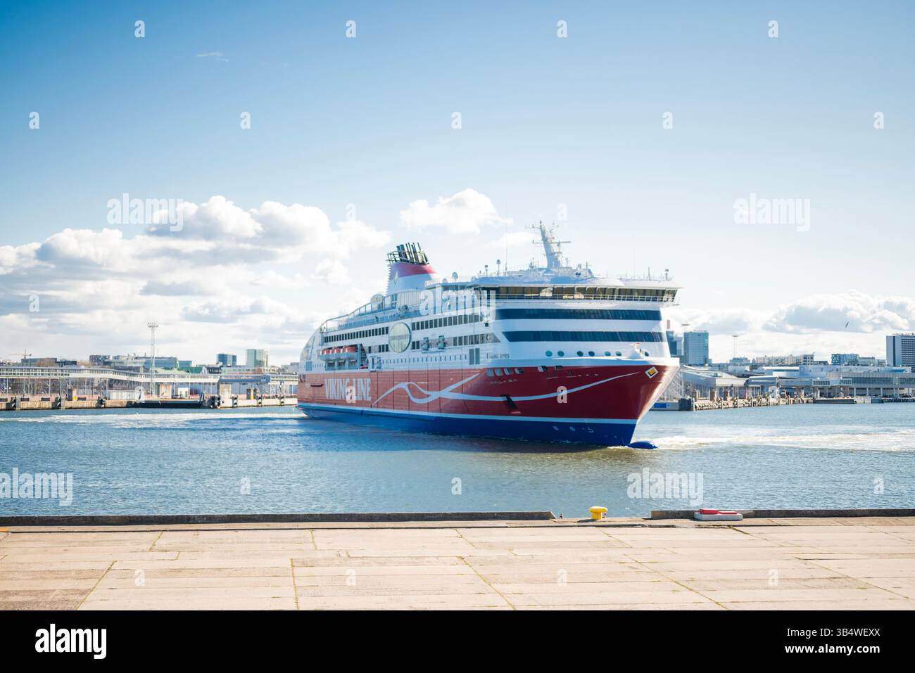 April 27, 2025, Tallinn, Estonia, the large passenger cruise liner ...