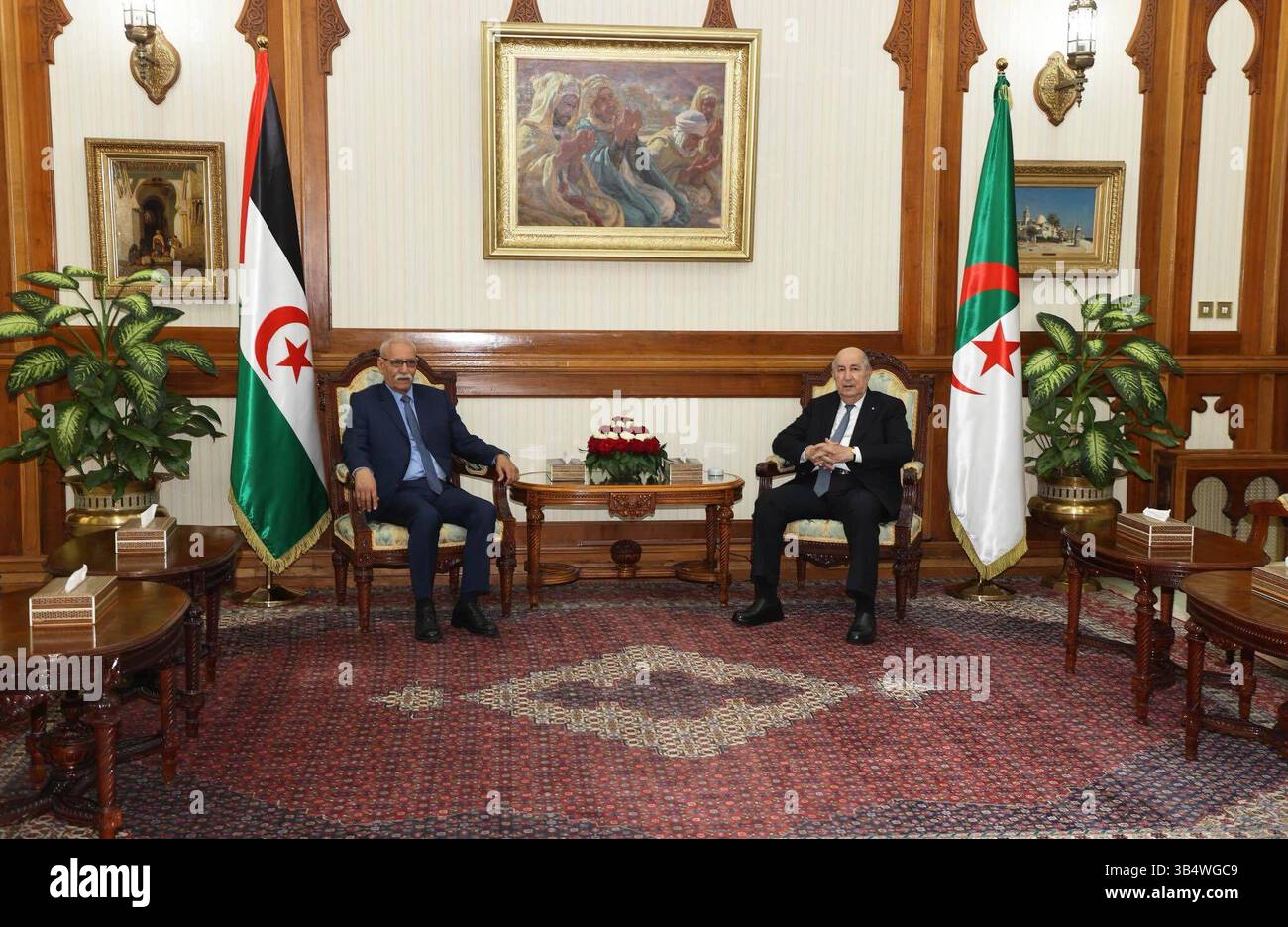 Algerian President Abdelmadjid Tebboune receives President of the ...