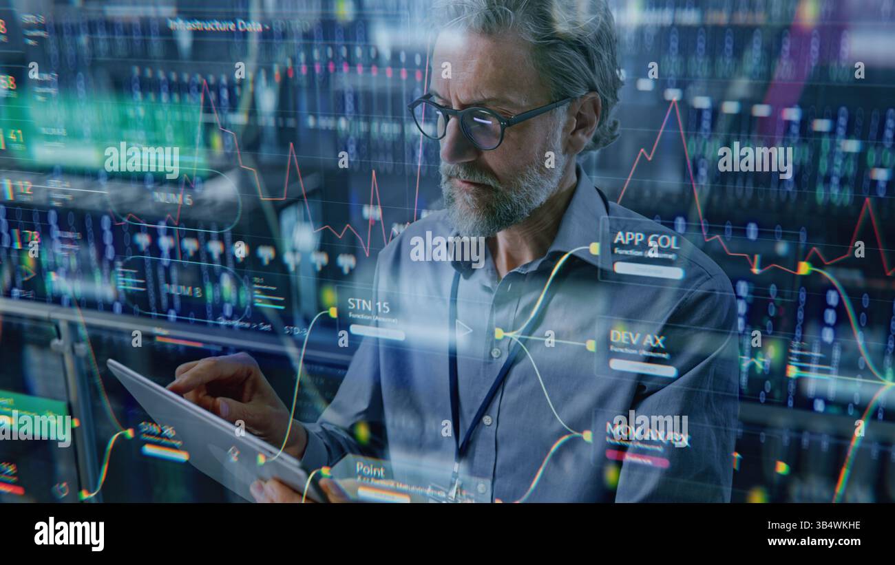 Data center system administrator using hi-res stock photography and ...