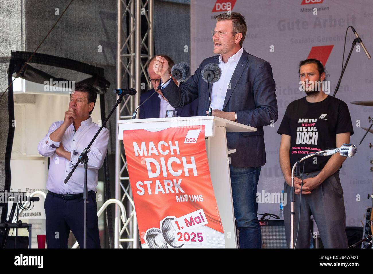 Mai-Demonstration und Kundgebung des DGB 2025, Nürnberg, 01.05.2025 Rede von Oberbürgermeister ...