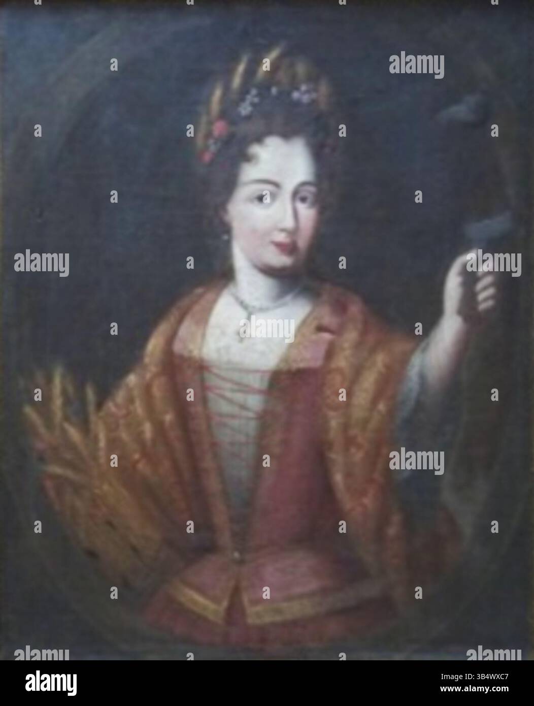 This 17th-century oil painting depicts Marie-Anne de Blois, Princess of ...