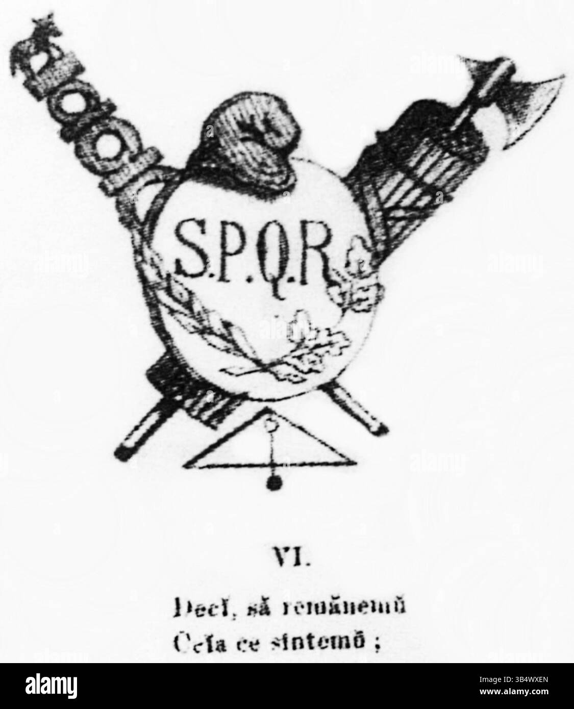 Fragment of a lithographed comic strip from the Romanian newspaper ...