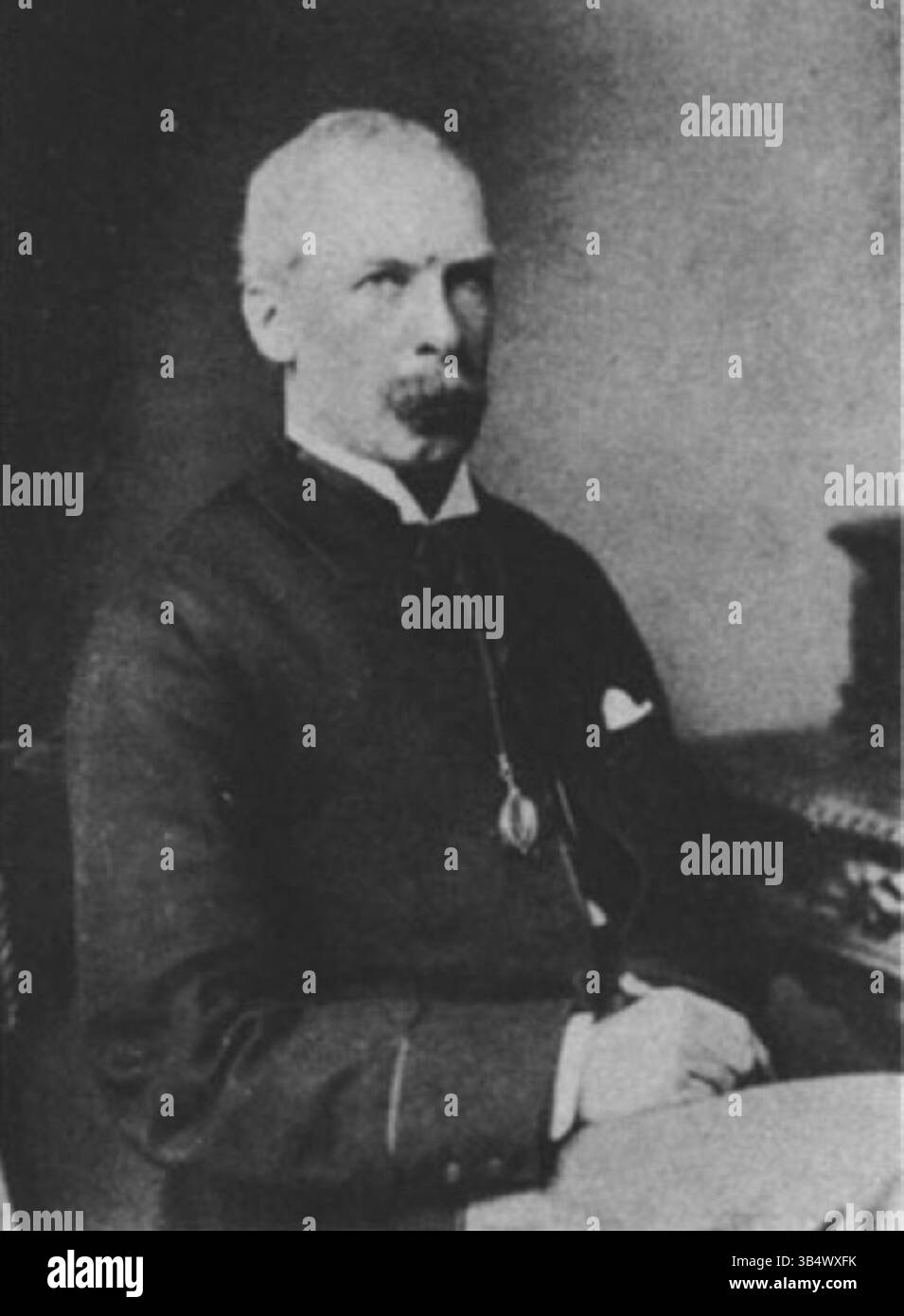 Portrait of Sir Charles Clarke, 3rd Baronet, taken before 1910. The ...