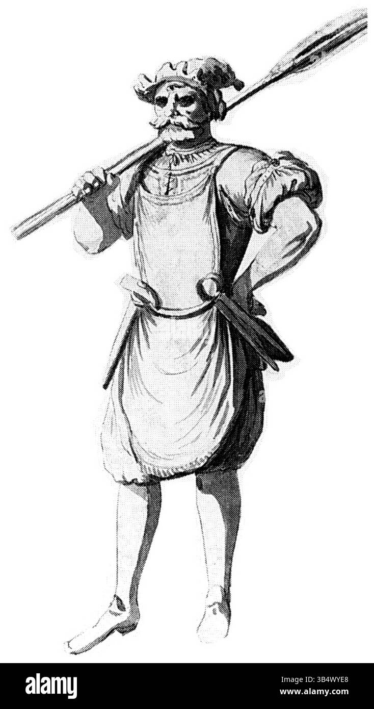 Henri Gissey’s 1671 costume design for the opera *Psyché* by Molière ...