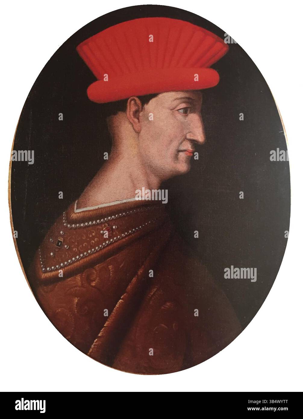 This 14th-century portrait depicts Gianfrancesco Gonzaga, a significant ...