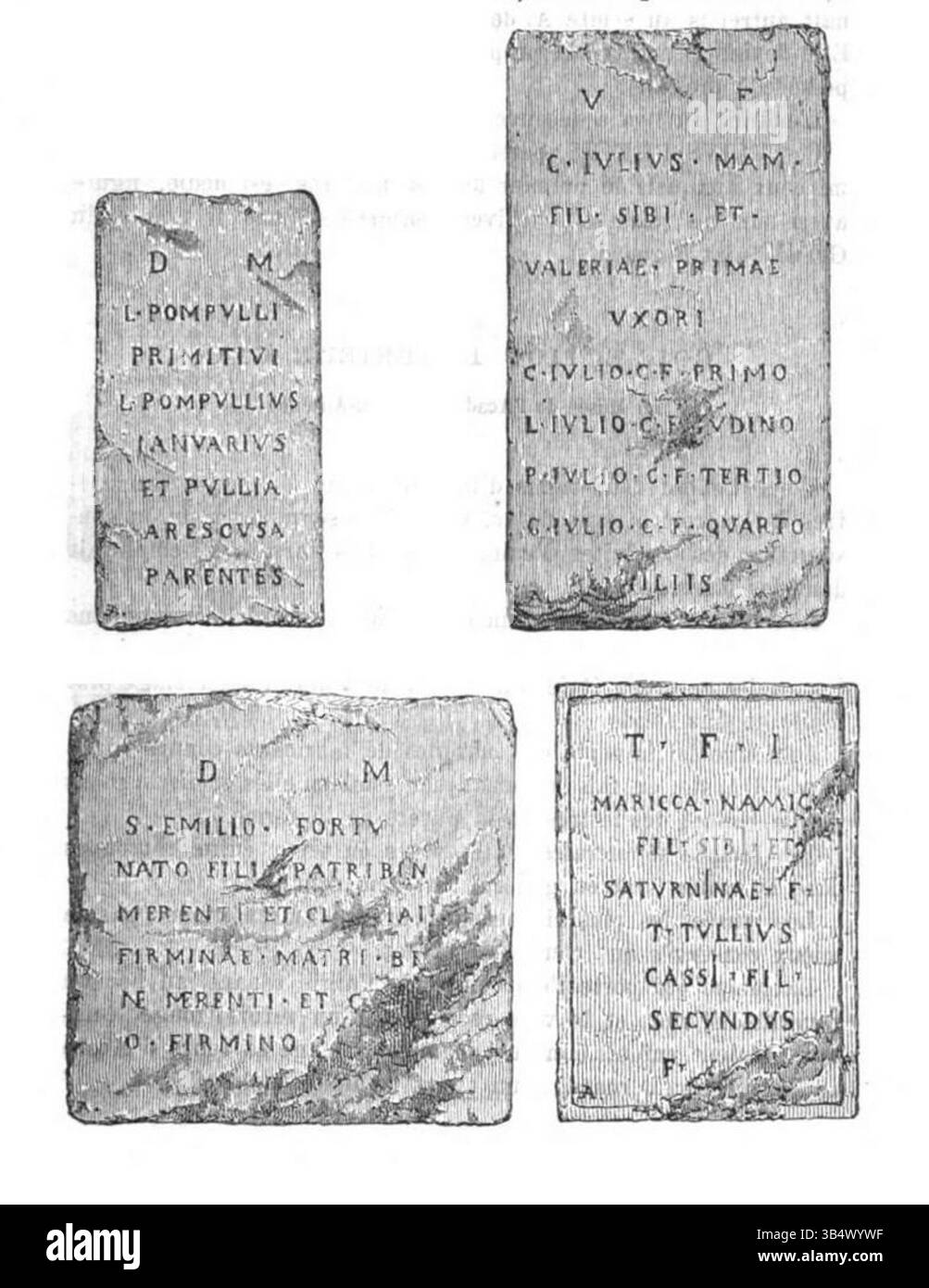 This engraving by Édouard Aubert depicts the inscriptions in the ...