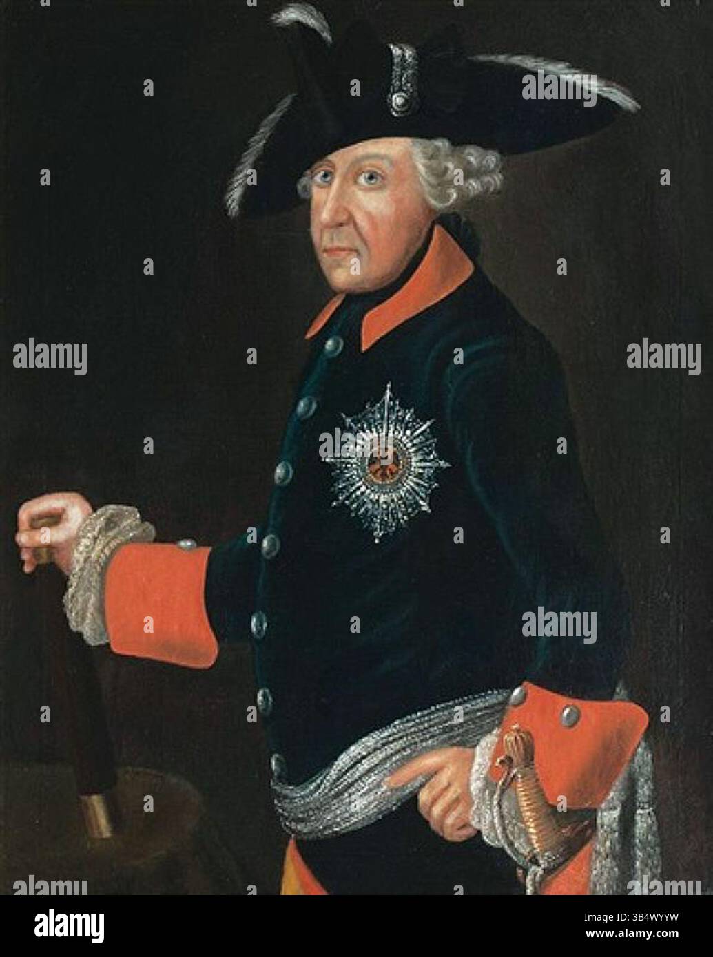 This portrait of Frederick the Great, painted by an unidentified German ...