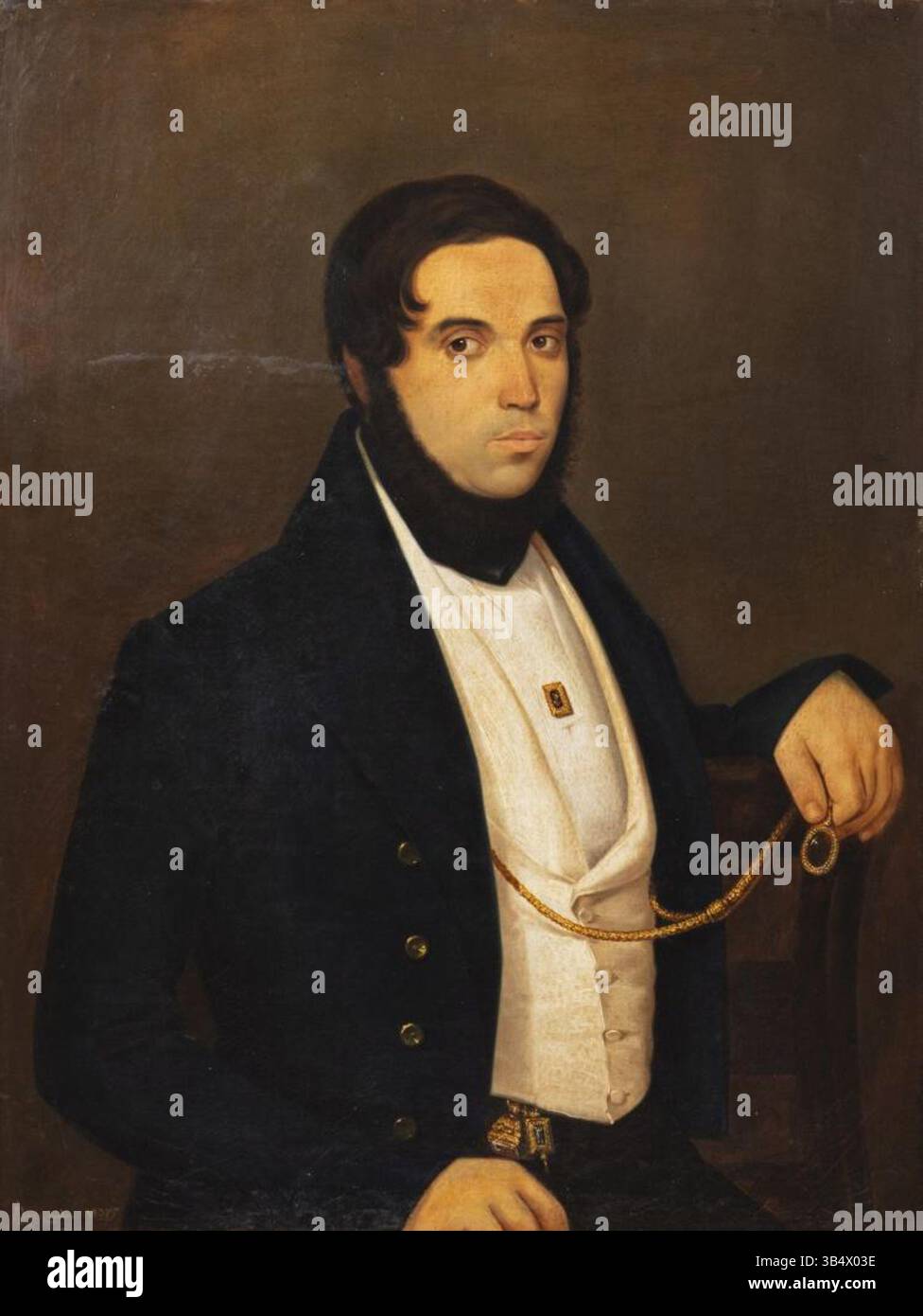 This 1837 portrait by José Alves Ferreira Lima captures a distinguished ...