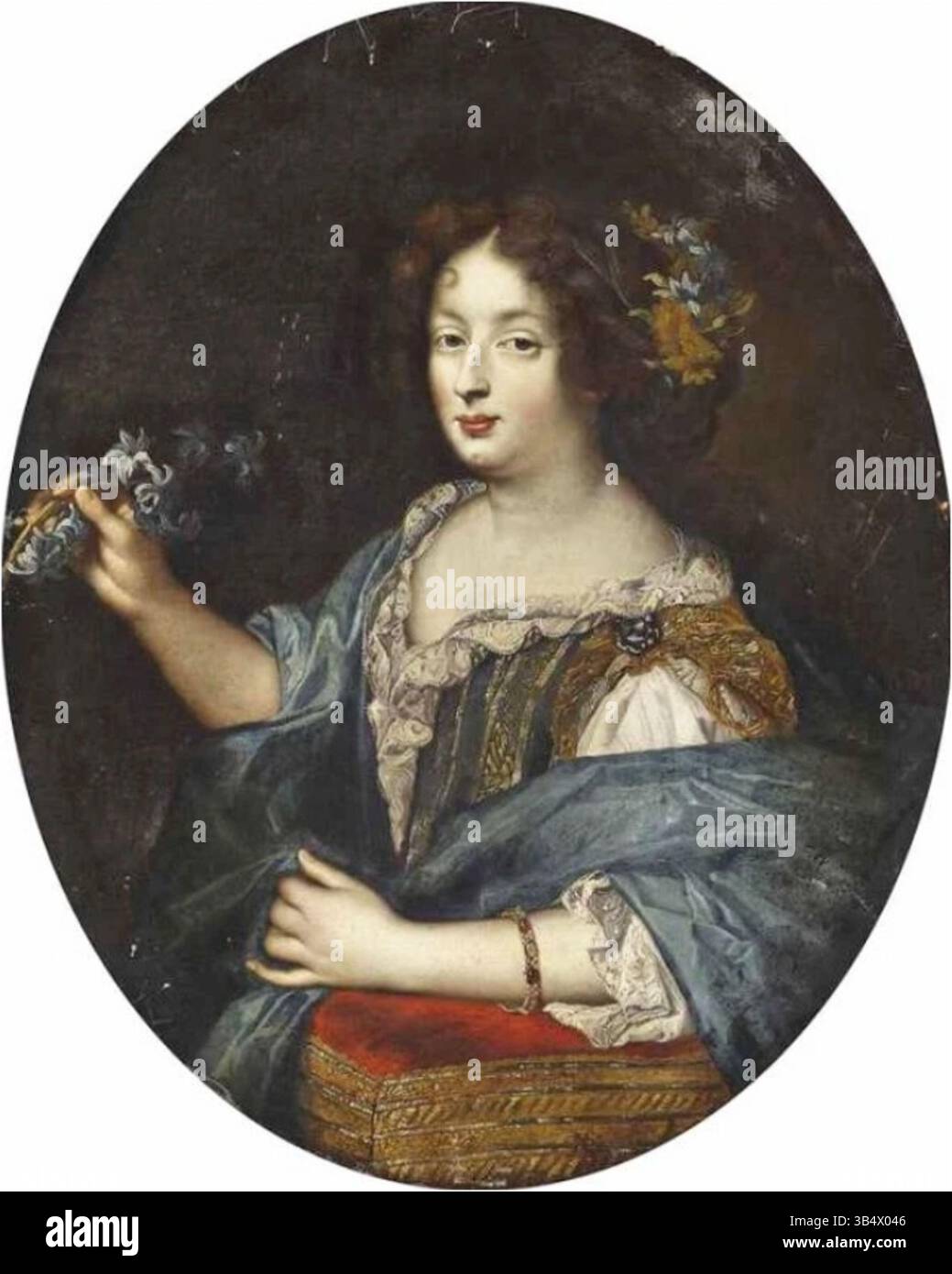 This 17th-century portrait in the style of Pierre Mignard depicts ...