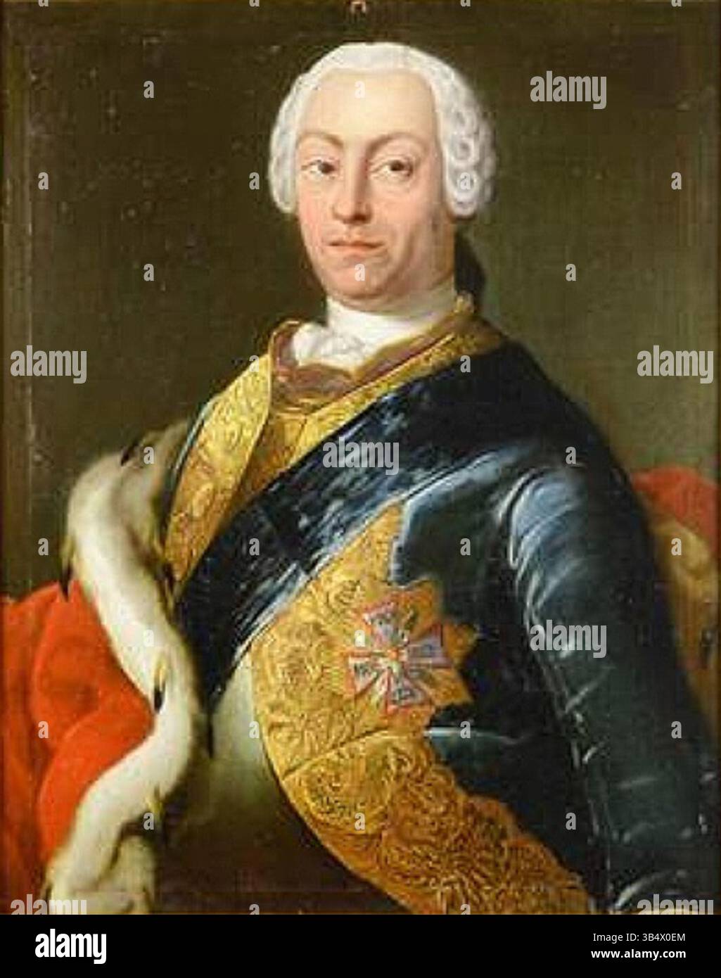 This 18th-century oil portrait depicts Ernest Frederick, Duke of Saxe ...