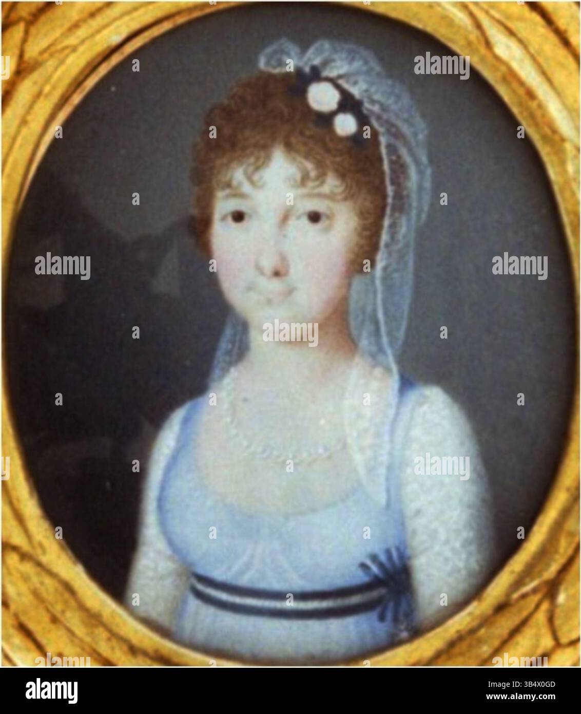 A miniature portrait of Maria Isabella of Spain, wife of Francis I of ...