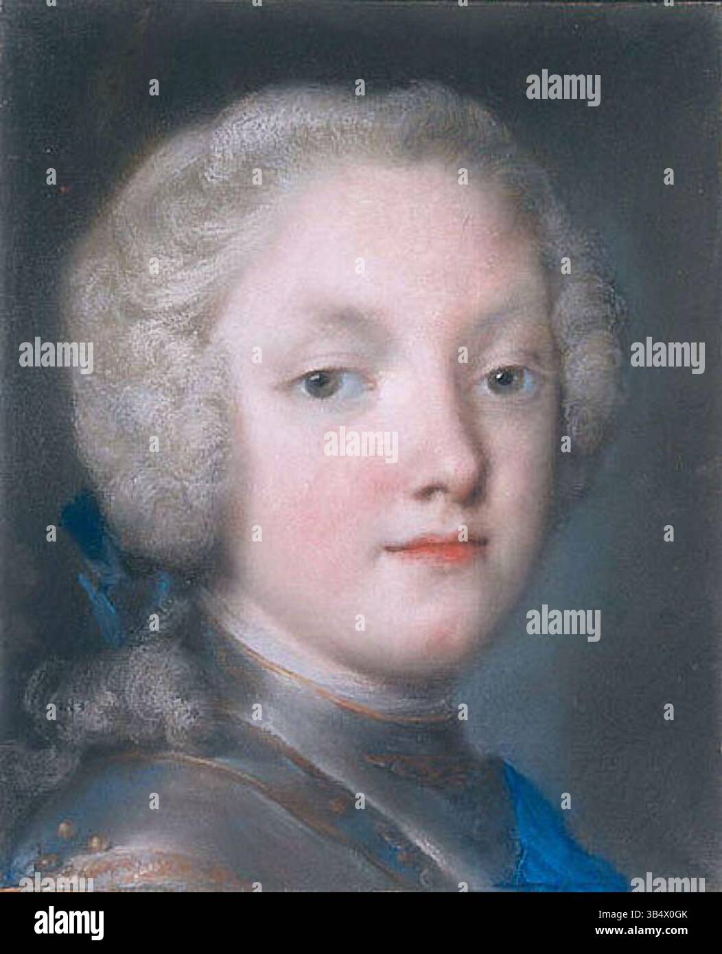 This pastel portrait by Rosalba Carriera, created around 1740, depicts ...