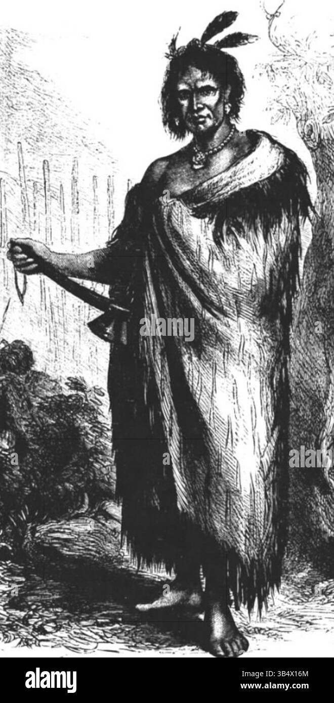 This 1870 illustration from The Graphic depicts Te Kooti, a prominent ...