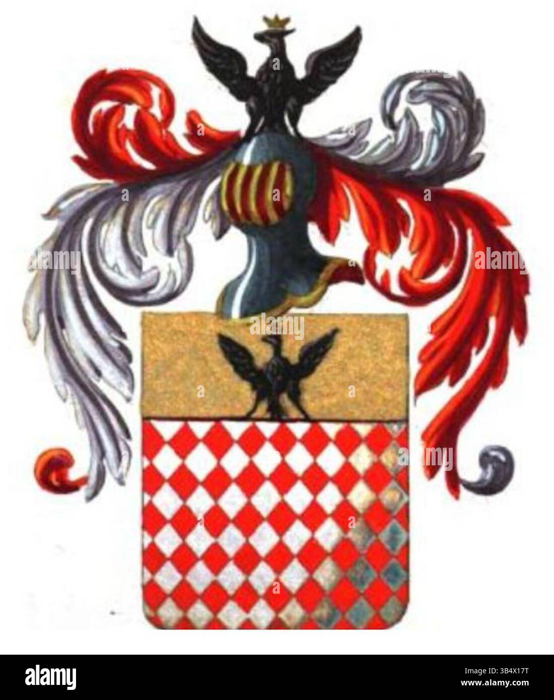 This 1844 engraving depicts the coat of arms of the Genoese branch of ...