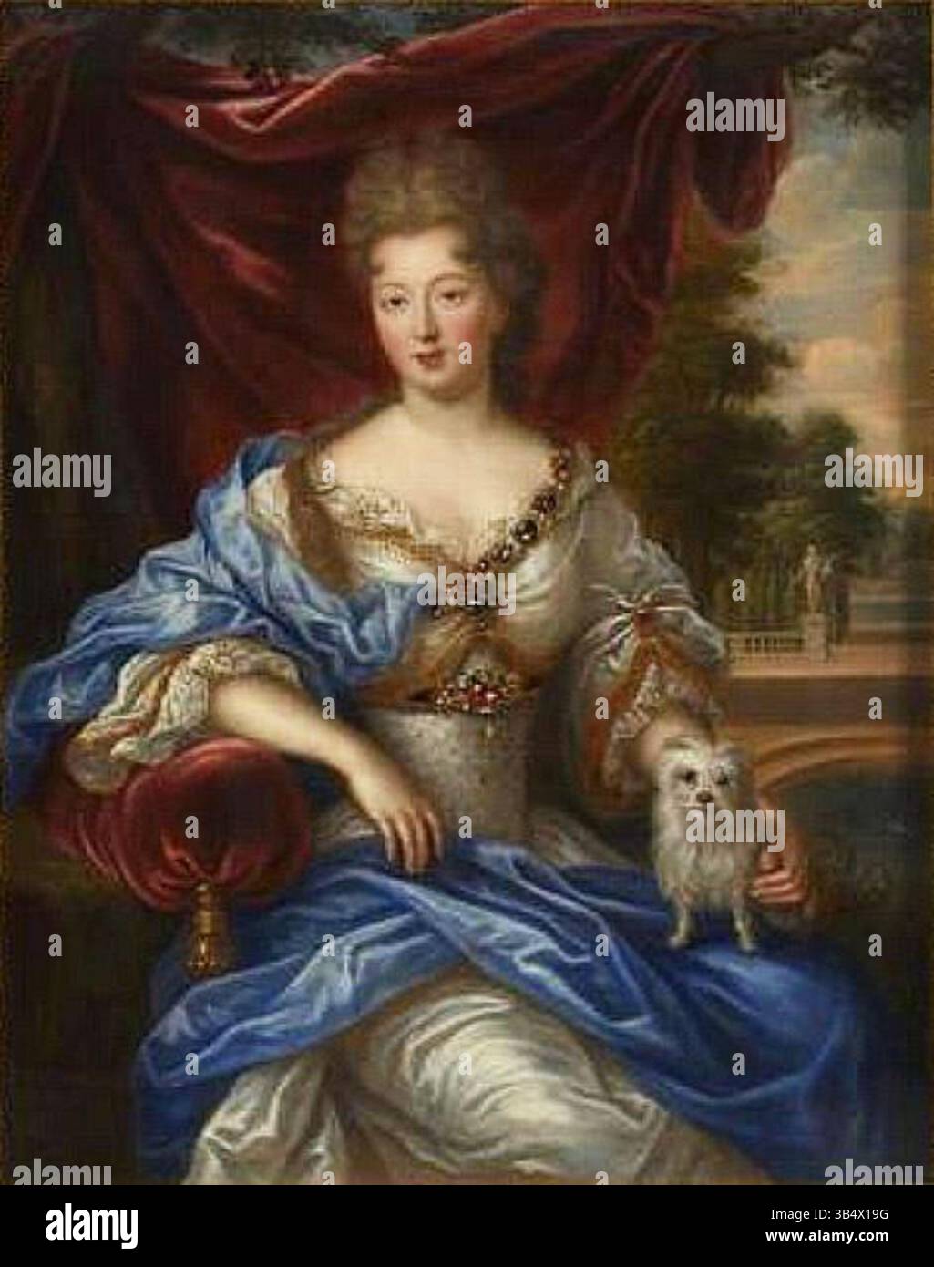 This portrait, created in 1692, depicts Marie-Anne de Bourbon ...