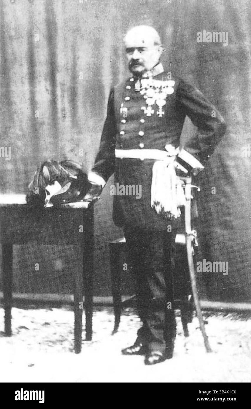 This 1861 photograph depicts Colonel Sigismondo Ferrari, the Chief of ...