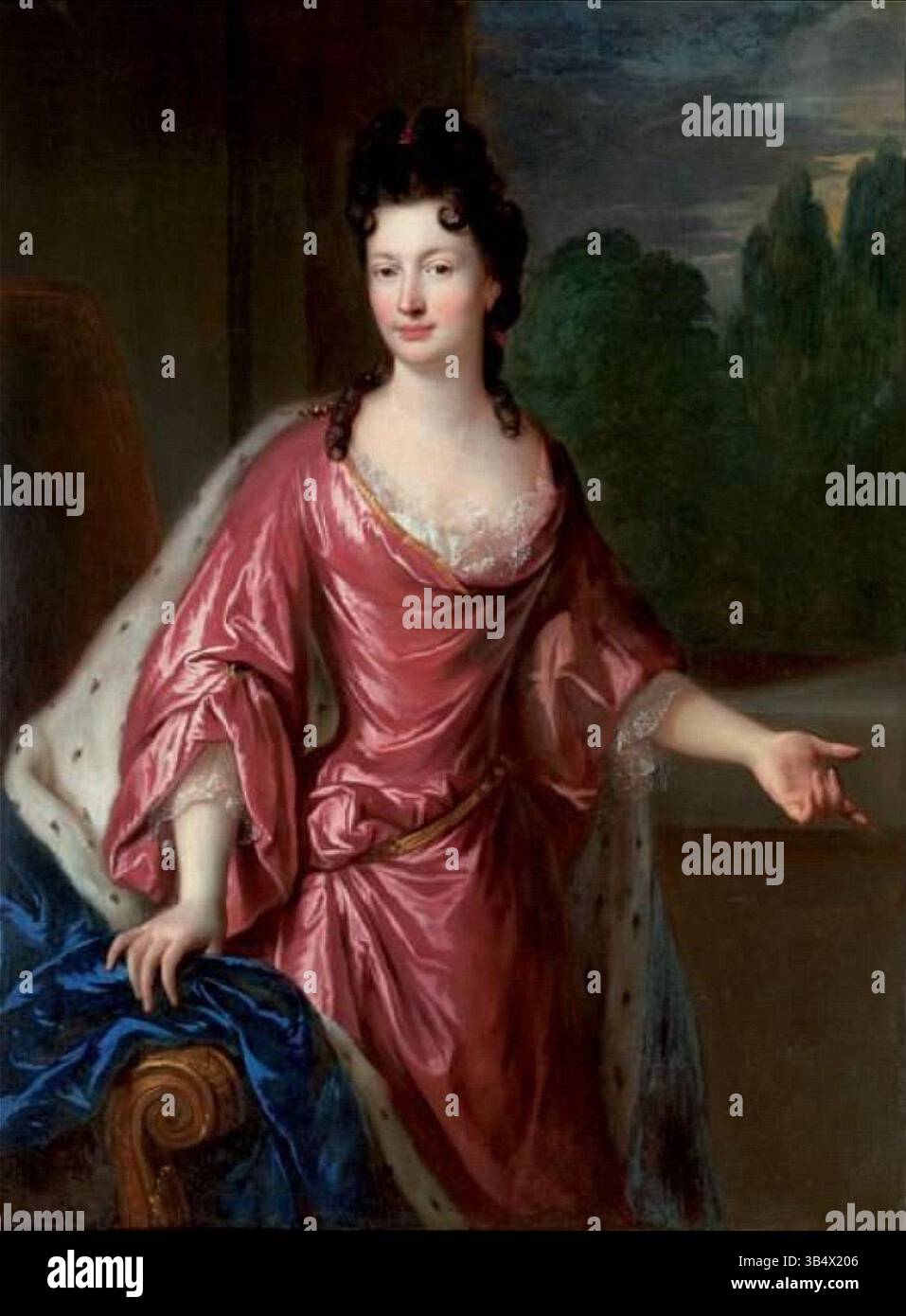 A portrait of a young lady, presumably Anne-Marie Beuzelin de Bosmelet ...