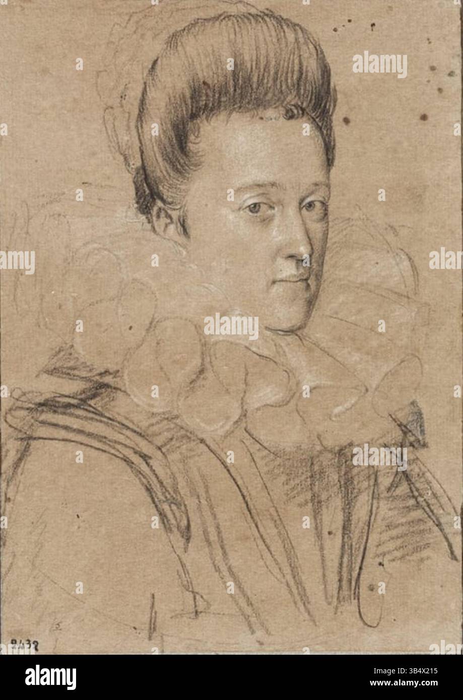 Portrait of Eleonora de Medici, Duchess of Mantua, painted by Ottavio ...