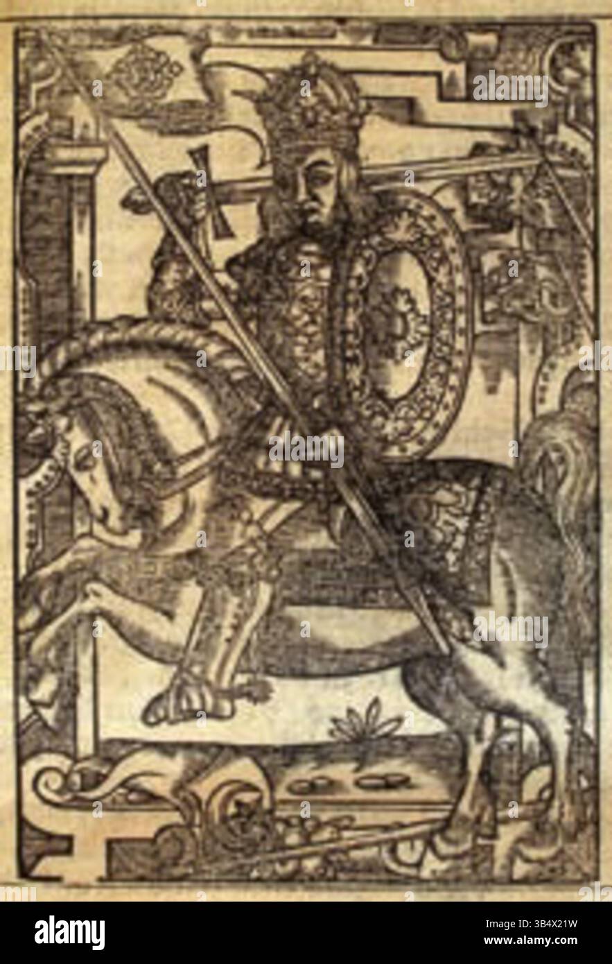 This monumental portrait of King Mindaugas, created in 1611, appears in ...