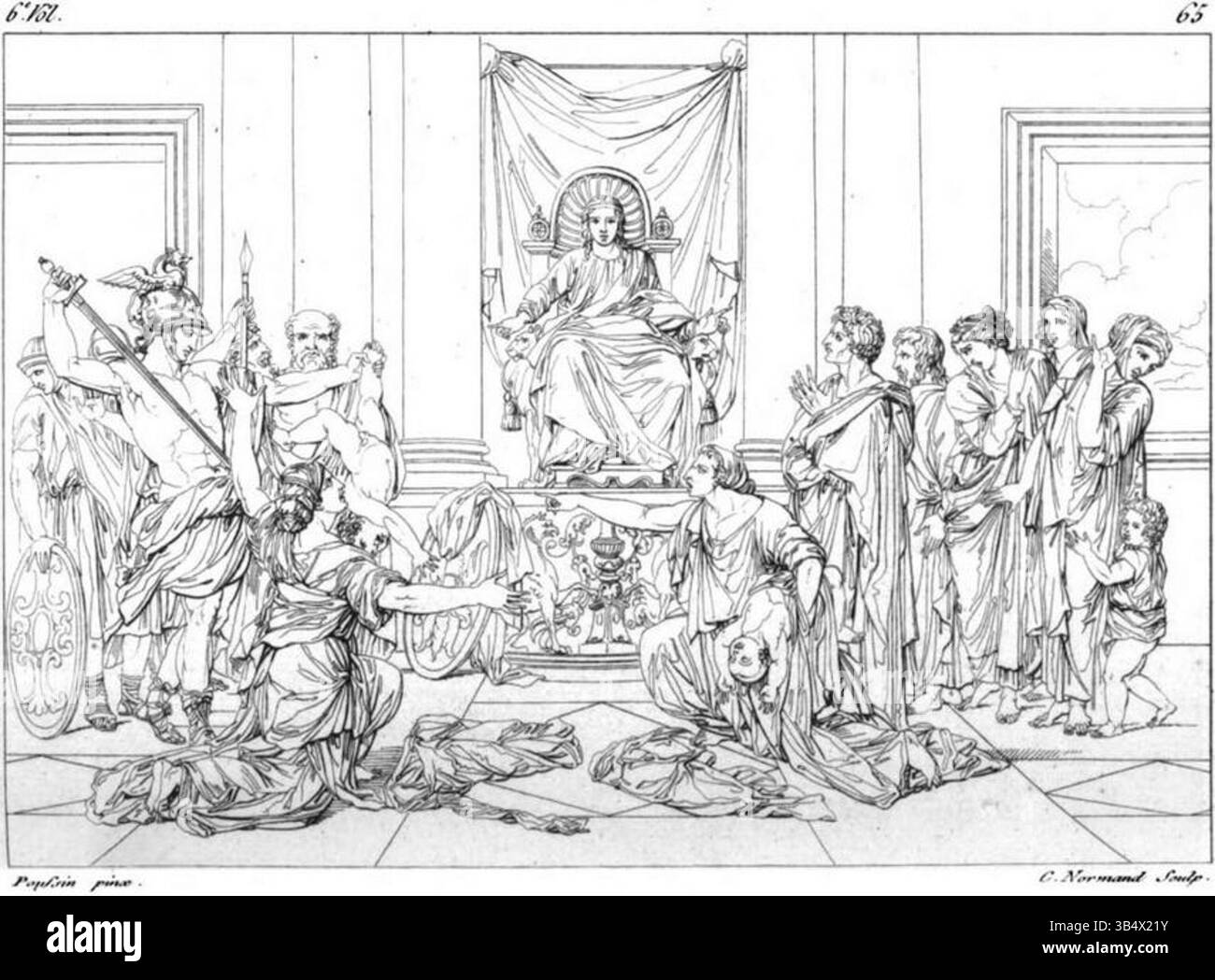 Le Jugement de Salomon (The Judgment of Solomon), an engraving by ...