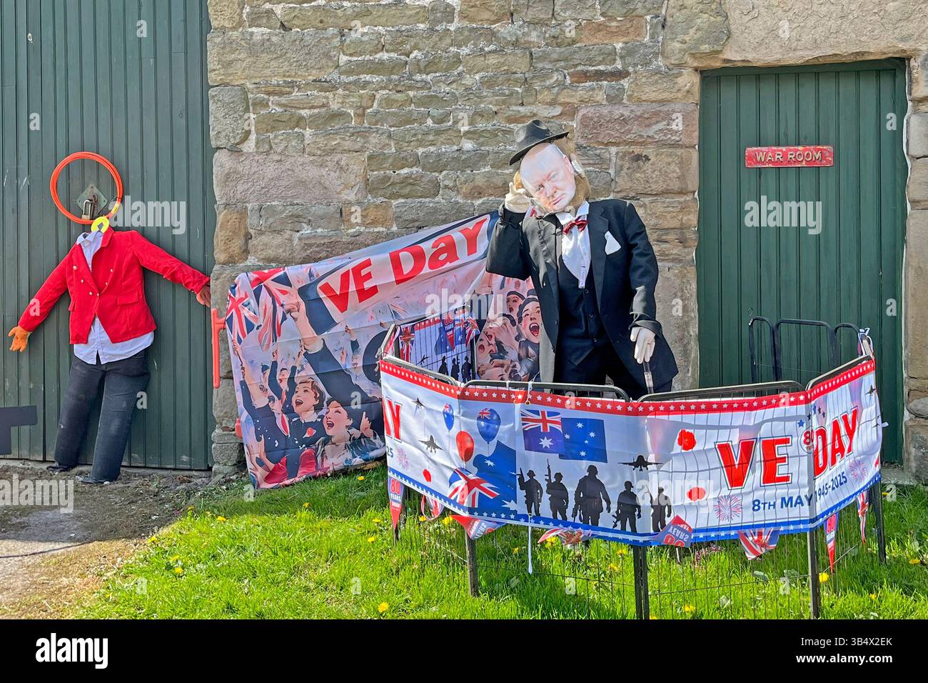 Wray, Lancashire, UK Weather. 2025 May, 01; VE Victory in Europe ...