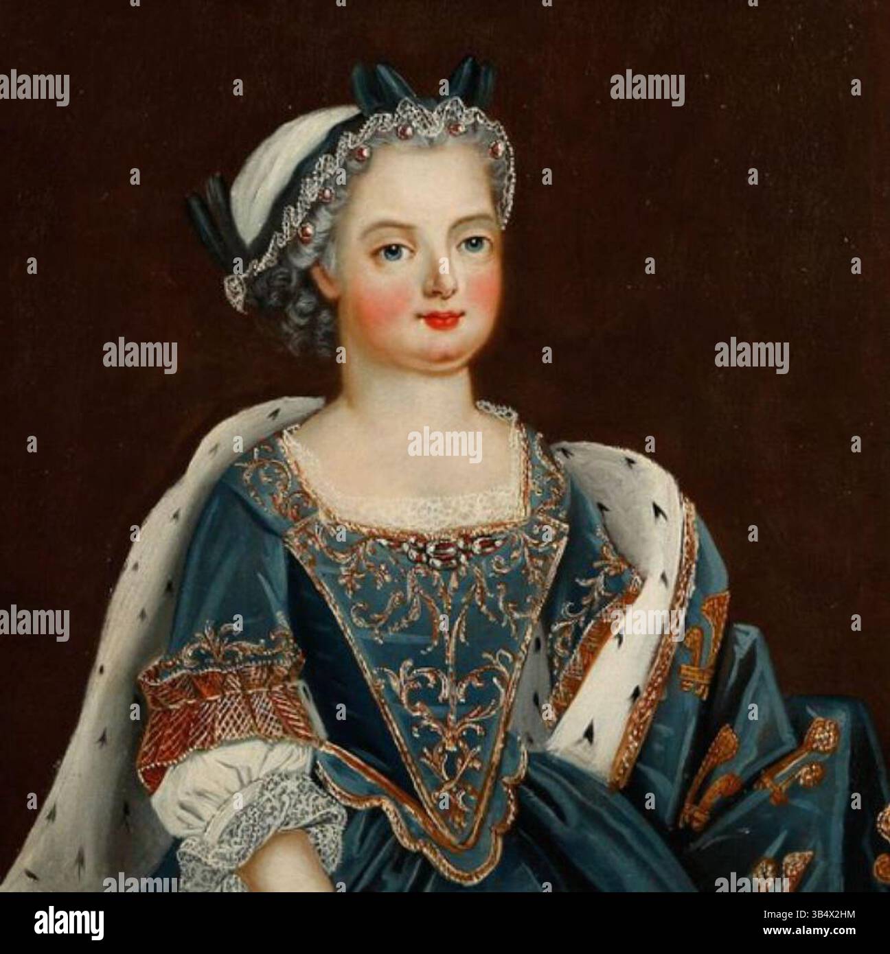 Portrait of Mariana Victoria of Spain (1718–1781), fiancée of Louis XV ...