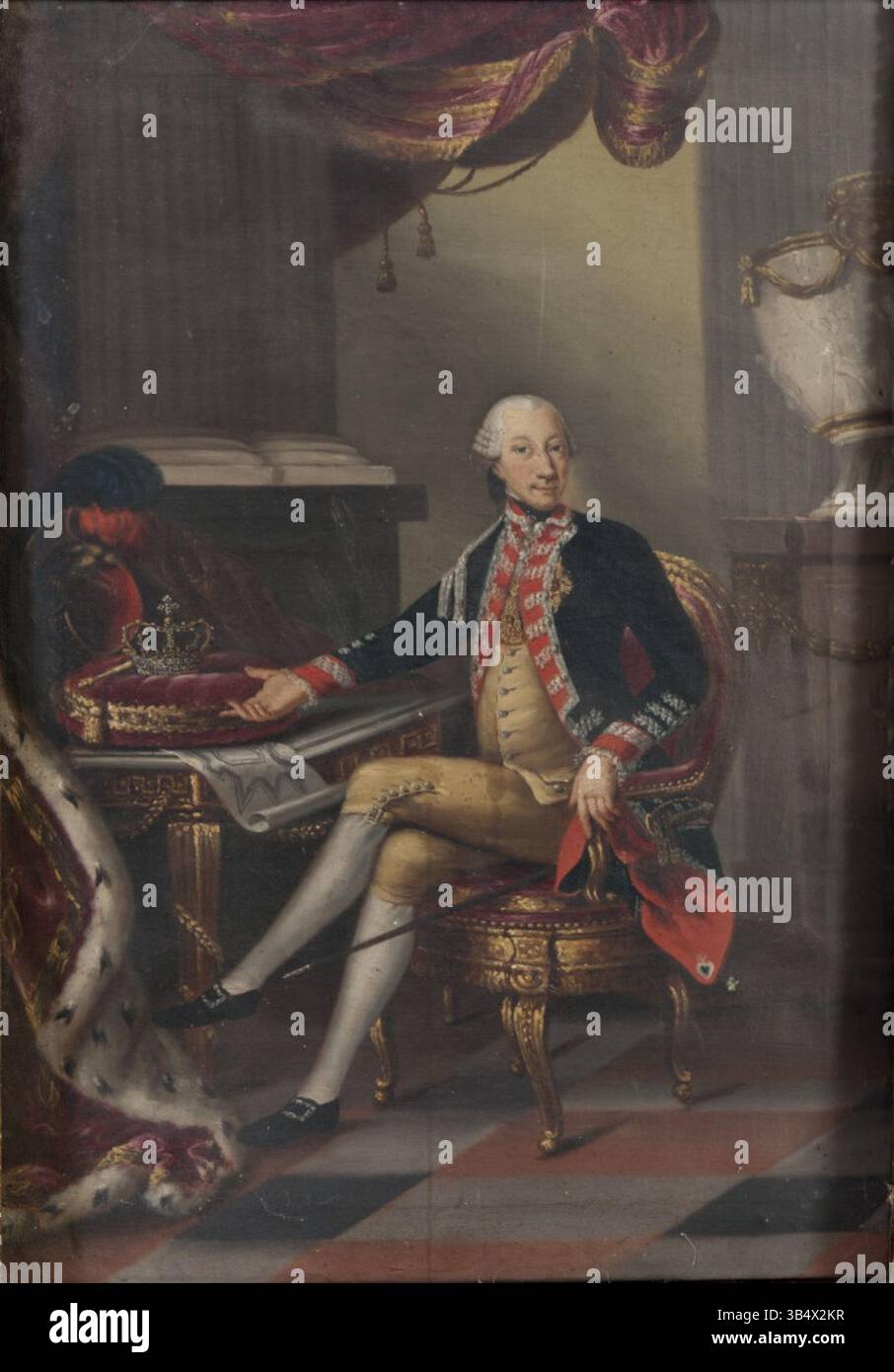 This 18th-century oil painting depicts Vittorio Amadeo III, King of ...
