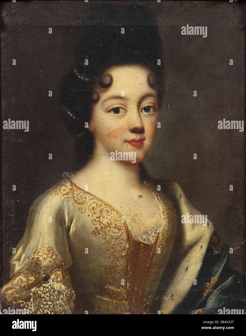 This portrait, painted between 1690 and 1710, features a French ...