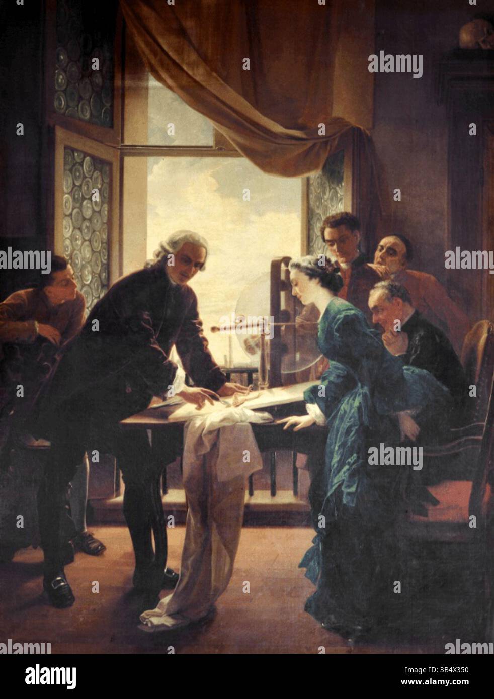 Antonio Muzzi’s 1862 painting depicts Luigi Galvani conducting ...