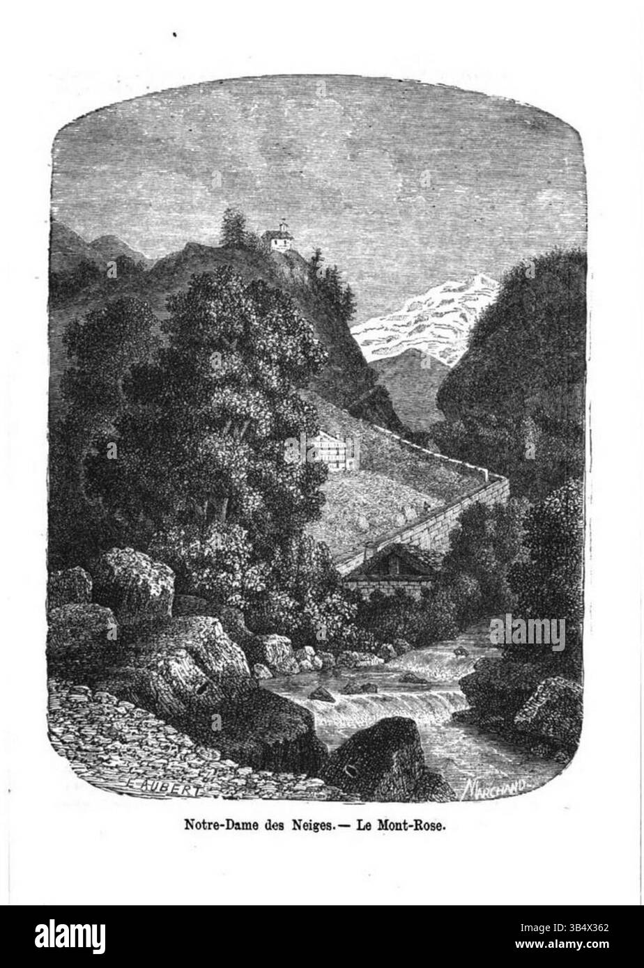 This engraving by Édouard Aubert depicts the Notre-Dame-des-Neiges ...