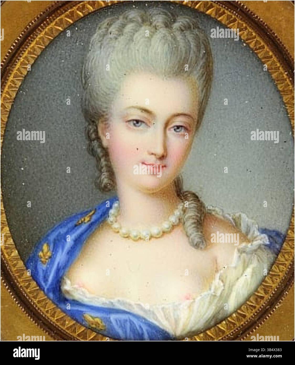 An 18th-century enamel portrait, probably from the time of Marie-Louise ...