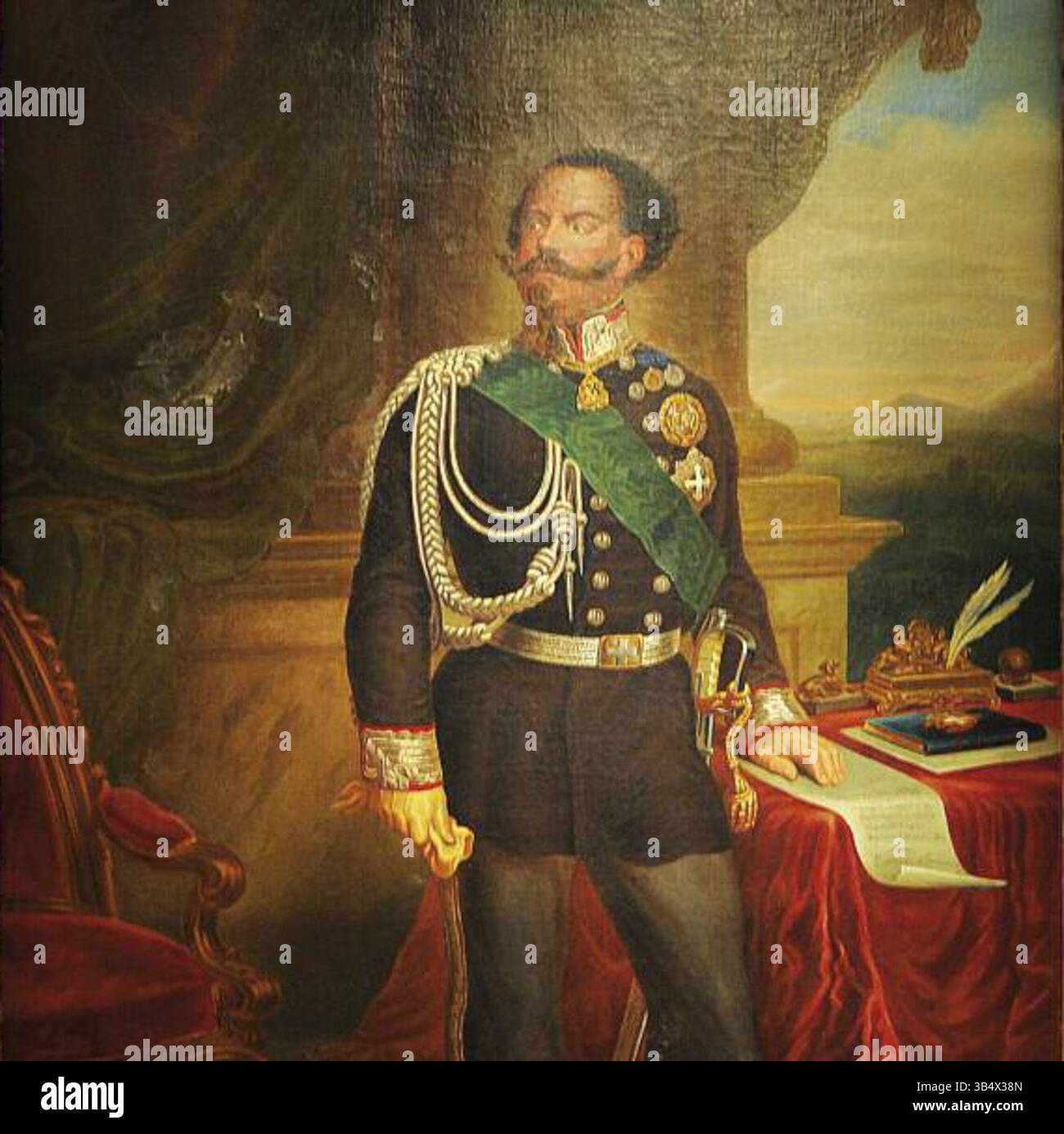 A portrait of King Vittorio Emanuele II of Savoy, circa 1860. The ...