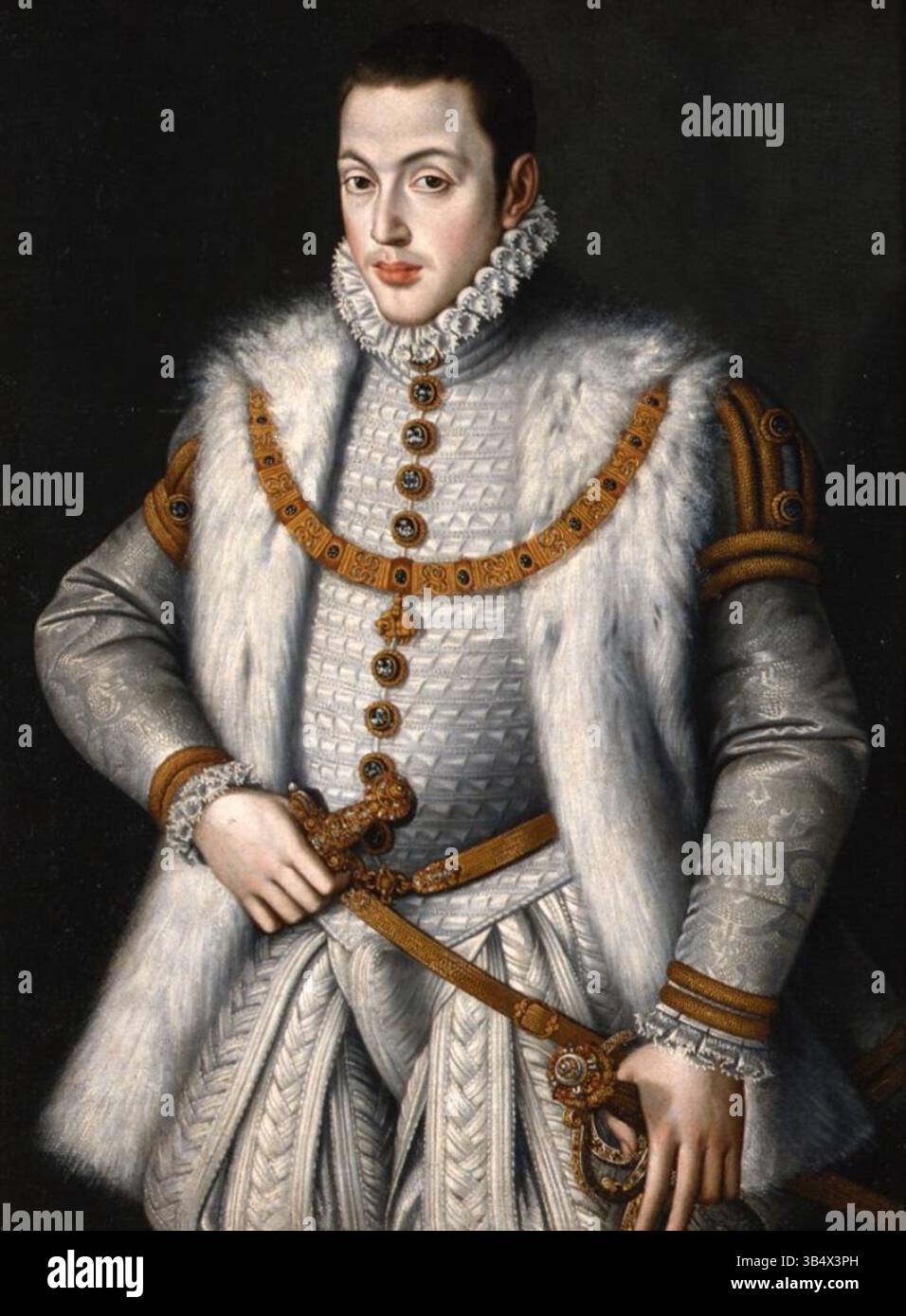 This oil painting, created by Alonso Sánchez Coello around 1567 ...
