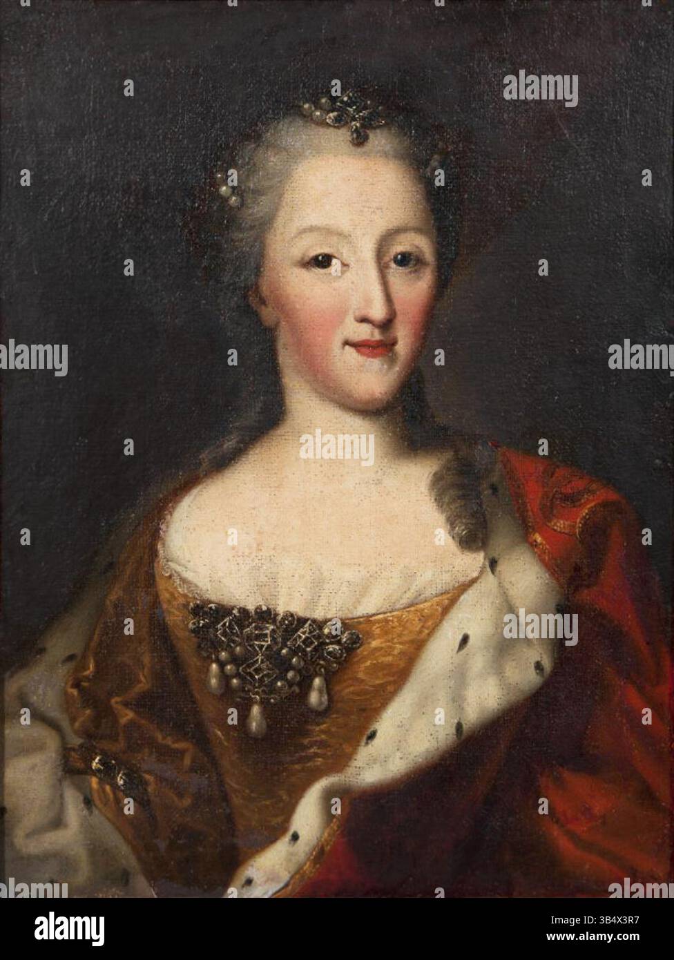 This portrait of Elisabeth Therese of Lorraine (1711-1741), wife of ...