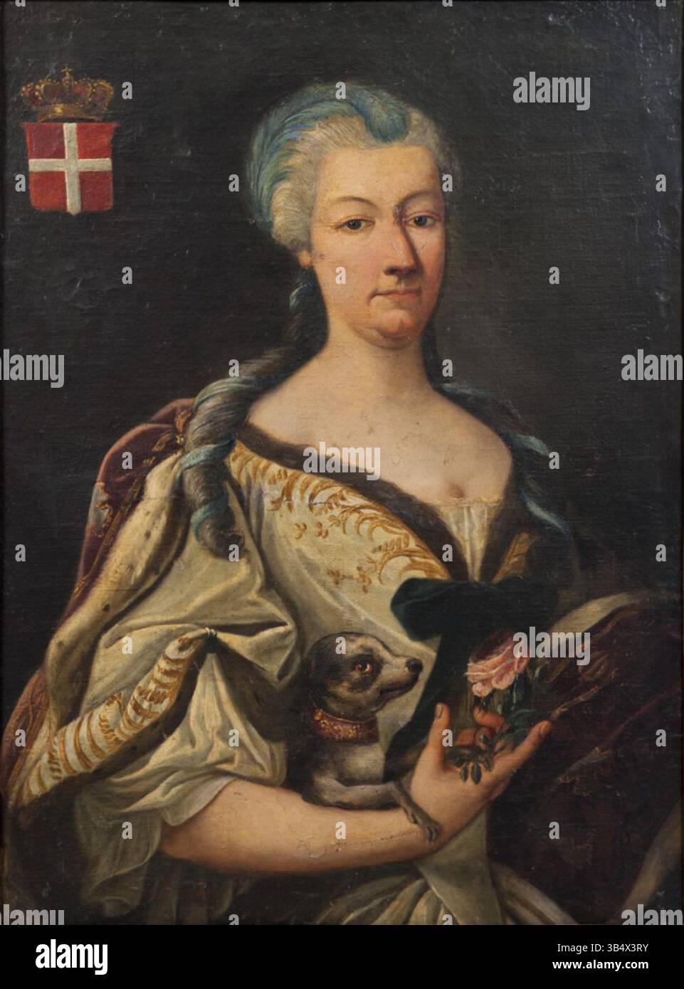 This 18th-century portrait from the Ambito Piemontese school depicts ...