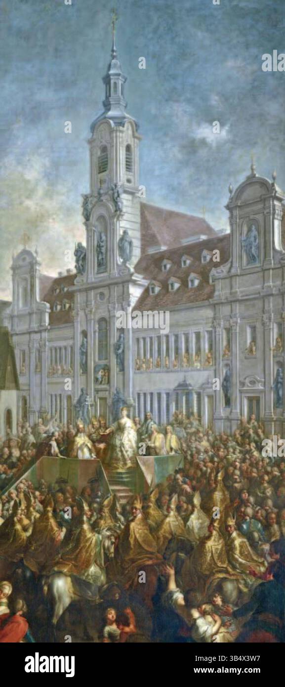 This 1740 painting captures a royal figure participating in the oath ...