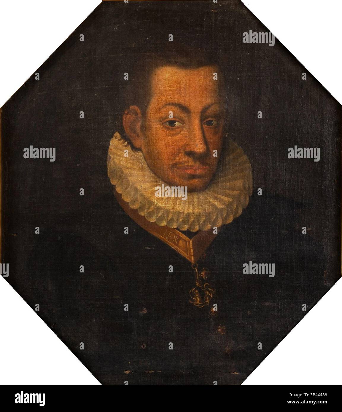This 16th-century portrait features a nobleman wearing the Annunciata ...