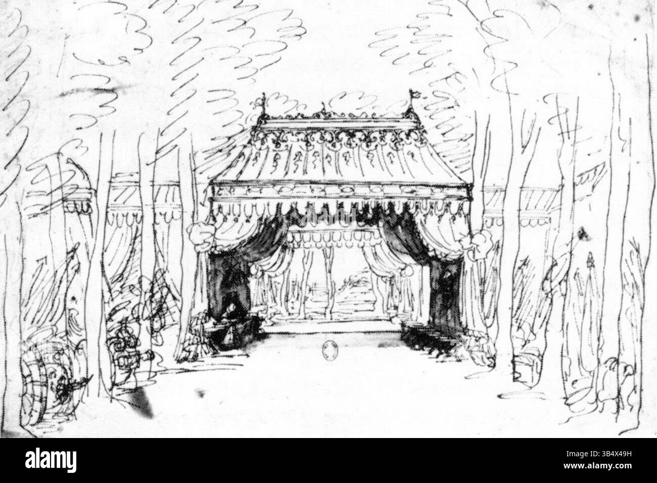 A stage design by Jean Bérain the Elder for Act II of Campra's opera ...