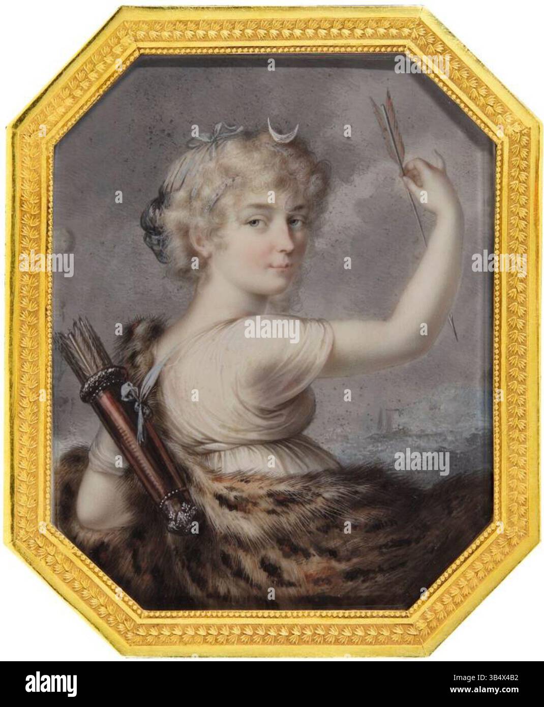 This portrait, created by Peter Edward Stroehling around 1800, shows a ...